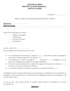 Ordres de service - Modèle 2023 - Dar LHandassa