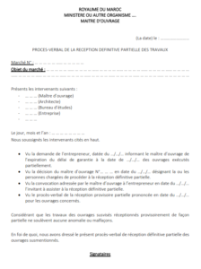 Ordres de service - Modèle 2023 - Dar LHandassa